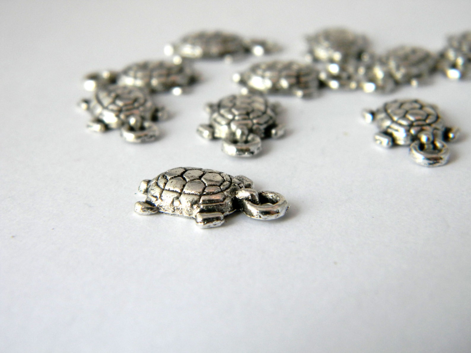 Small Turtle Charms Set of 10 Silver Color 15x9mm Tortoise - Etsy