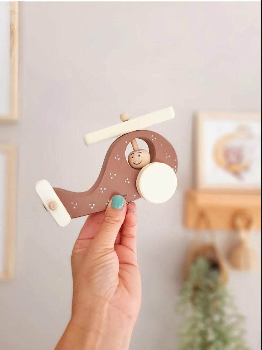 Whimsical Wooden Helicopter Toy for Boys - Fun Toddler Birthday Gift ...