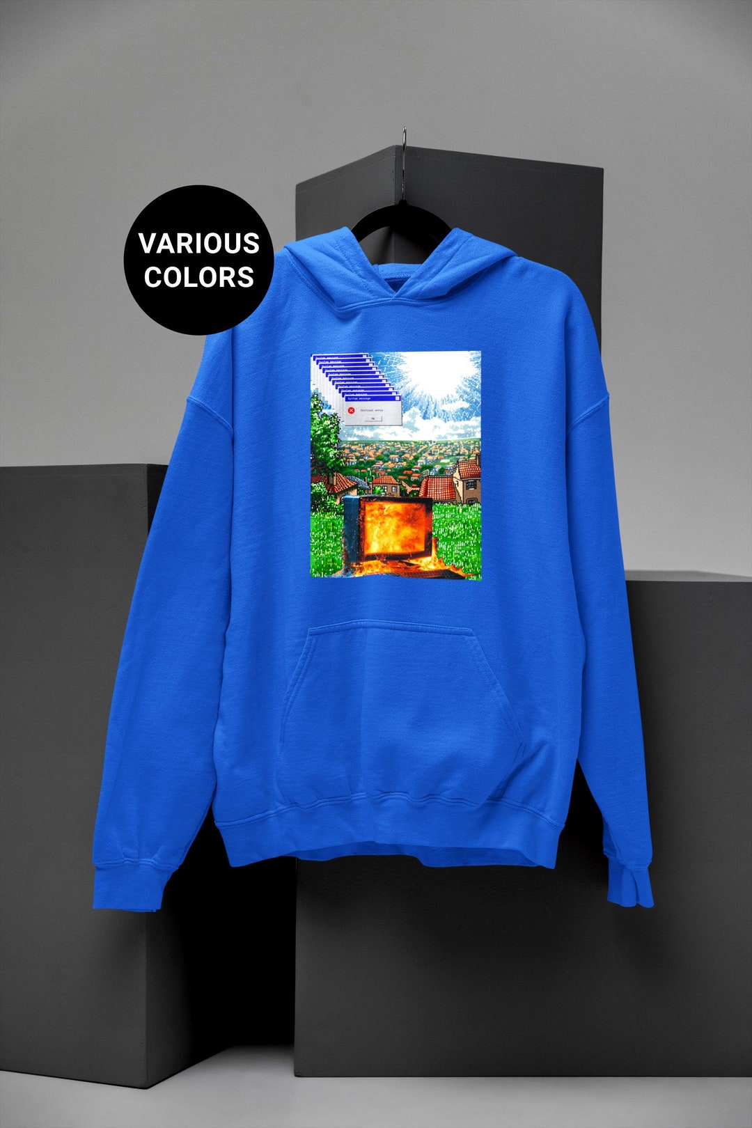 Weirdcore Hoodie, Weird Aesthetic Silly Shirt, Critical Error, Retro ...