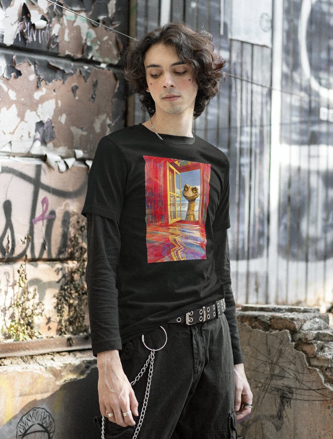 Alien Shirt, Surreal Weirdcore Shirt, Silly Aesthetic Frog Shirt, Look ...