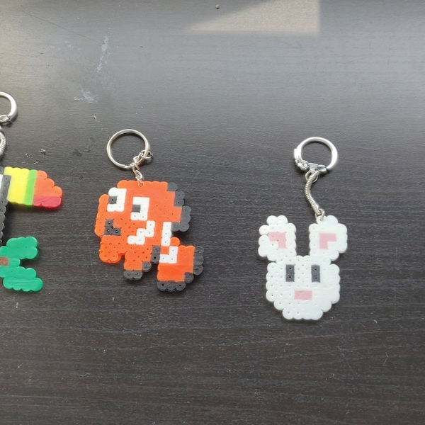 Perler Bead Keychain - Etsy