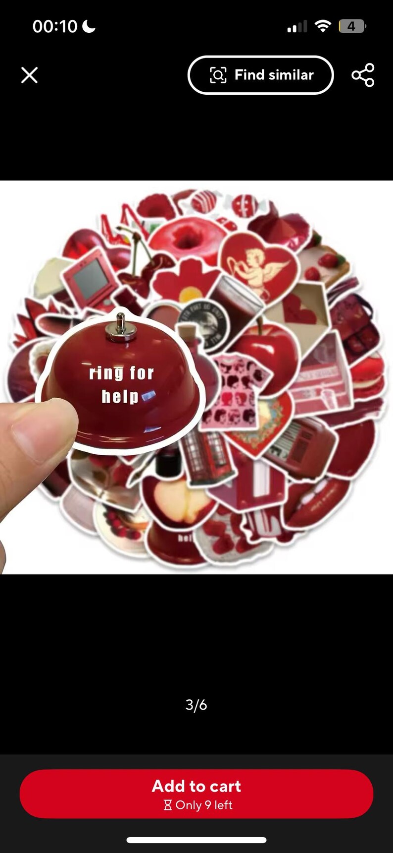 50 Graffity Red Retro Stickers Pack Aesthetic Decals for Laptop Pad ...