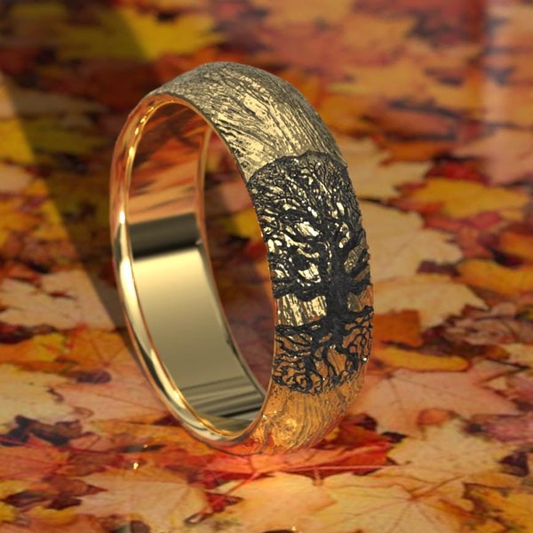 Tree Wedding Ring - Etsy