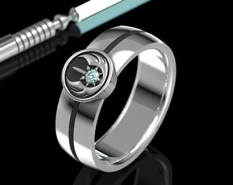 Star Wars Wedding Jedi Order Ring Silver Ring With Diamond - Etsy