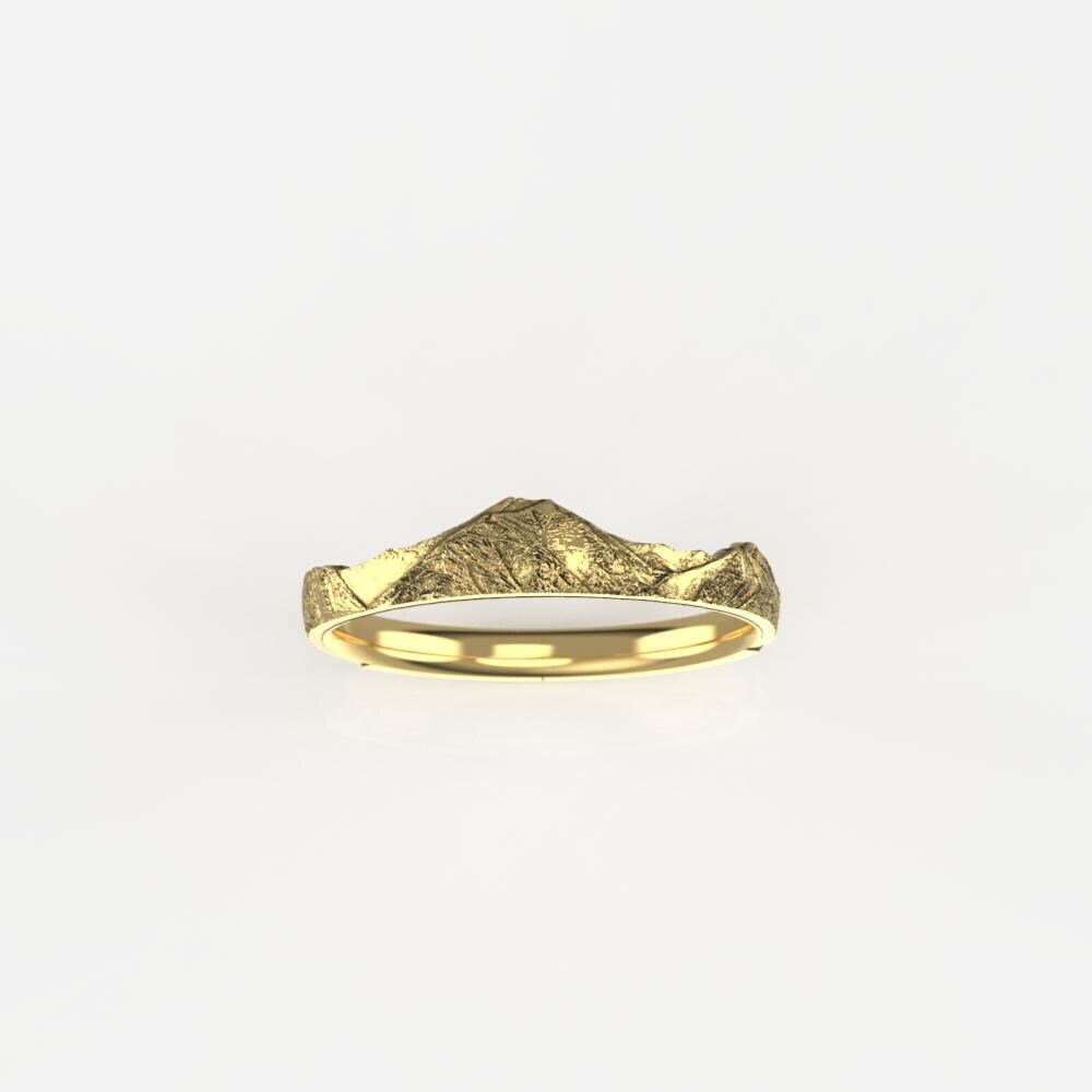 Rocky Mountain Wedding Band in Gold or Silver - Mount Princeton Ring ...
