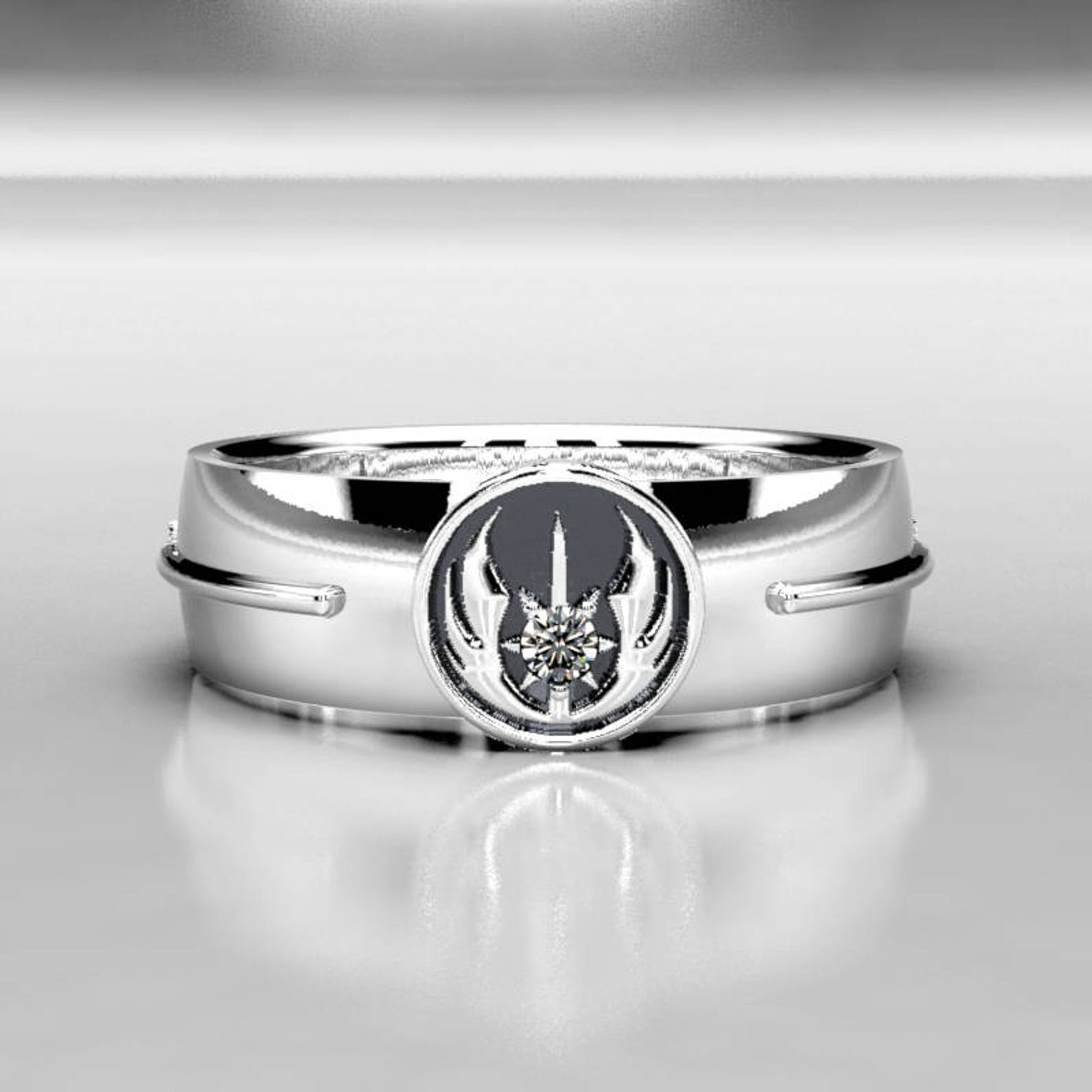Star Wars Wedding Jedi Order Ring Silver Ring with Diamond | Etsy
