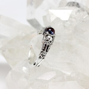 Lab Alexandrite Skull Engagement Ring - Alternative Gothic Engagement ...