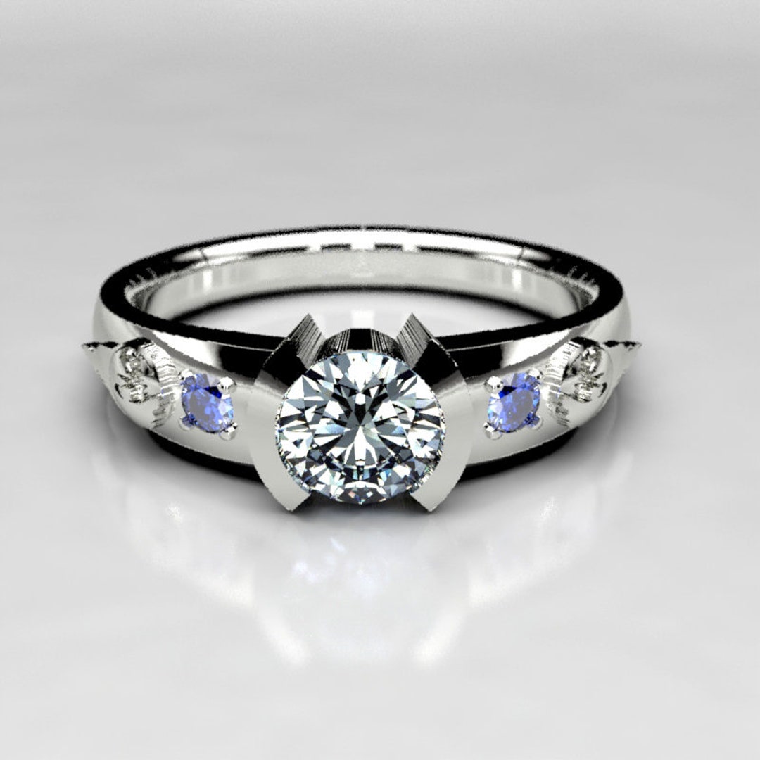 Fate's Comet - Fantasy Engagement Ring - Made in Silver or Gold ...