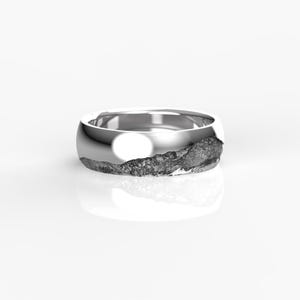 Pikes Peak Wedding Band in Silver or Gold - 7mm Wide Rocky Mountain ...