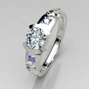 Fate's Comet - Fantasy Engagement Ring - Made in Silver or Gold ...