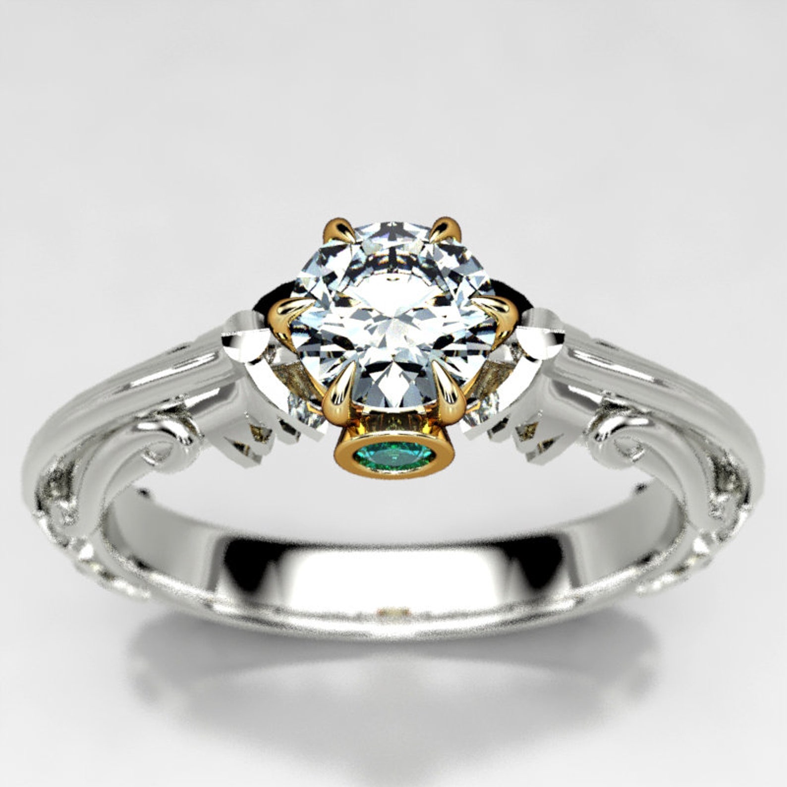 Kingdom Hearts Inspired Keyblade Engagement Ring Made Two - Etsy