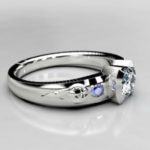 Fate's Comet - Fantasy Engagement Ring - Made in Silver or Gold ...