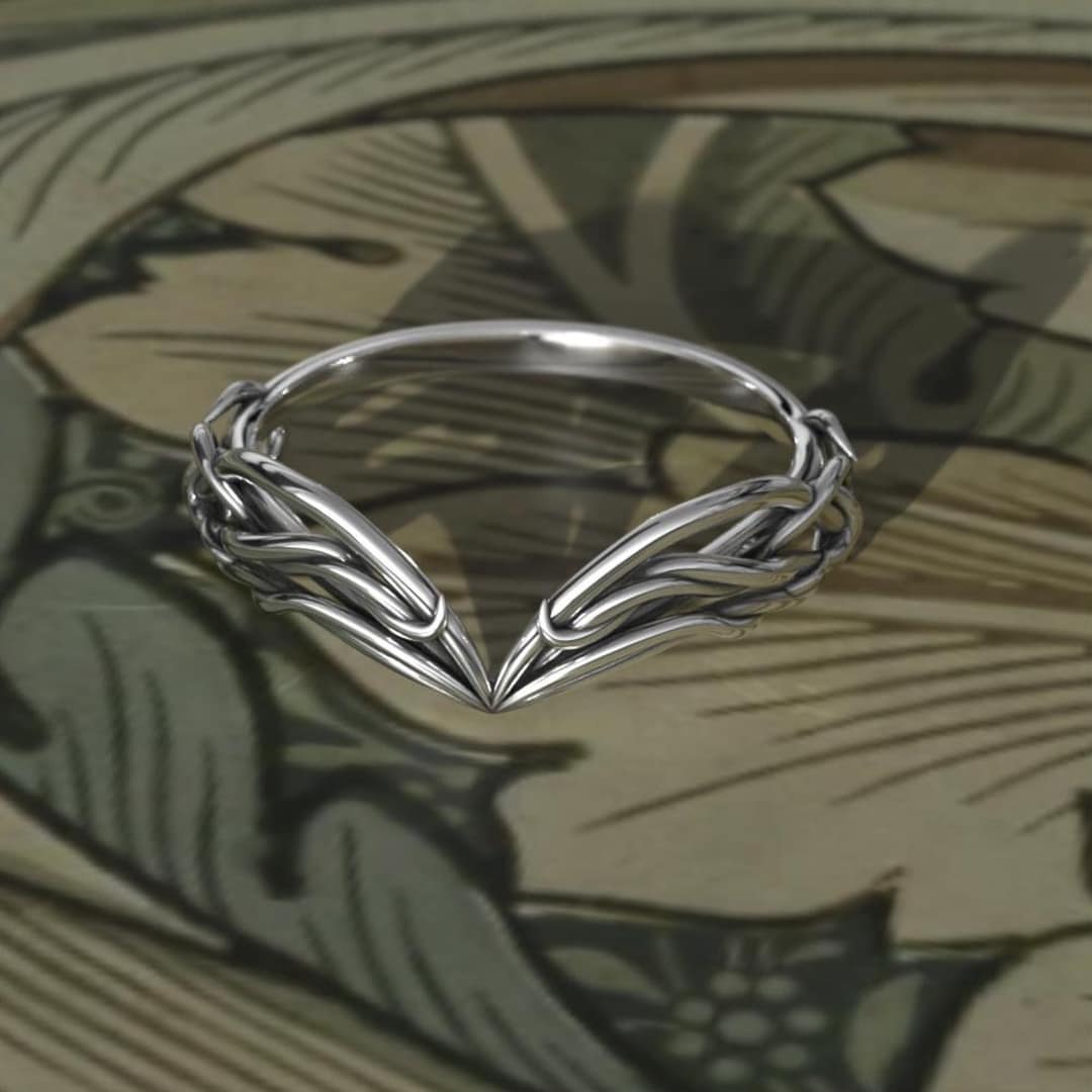 Elven Fantasy Crown Ring - Twisting Elvish Braided Wedding Band ...