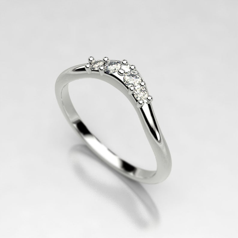 Elvish Wedding Ring Set With 6.0 Mm Moissanite Elven Fantasy | Etsy