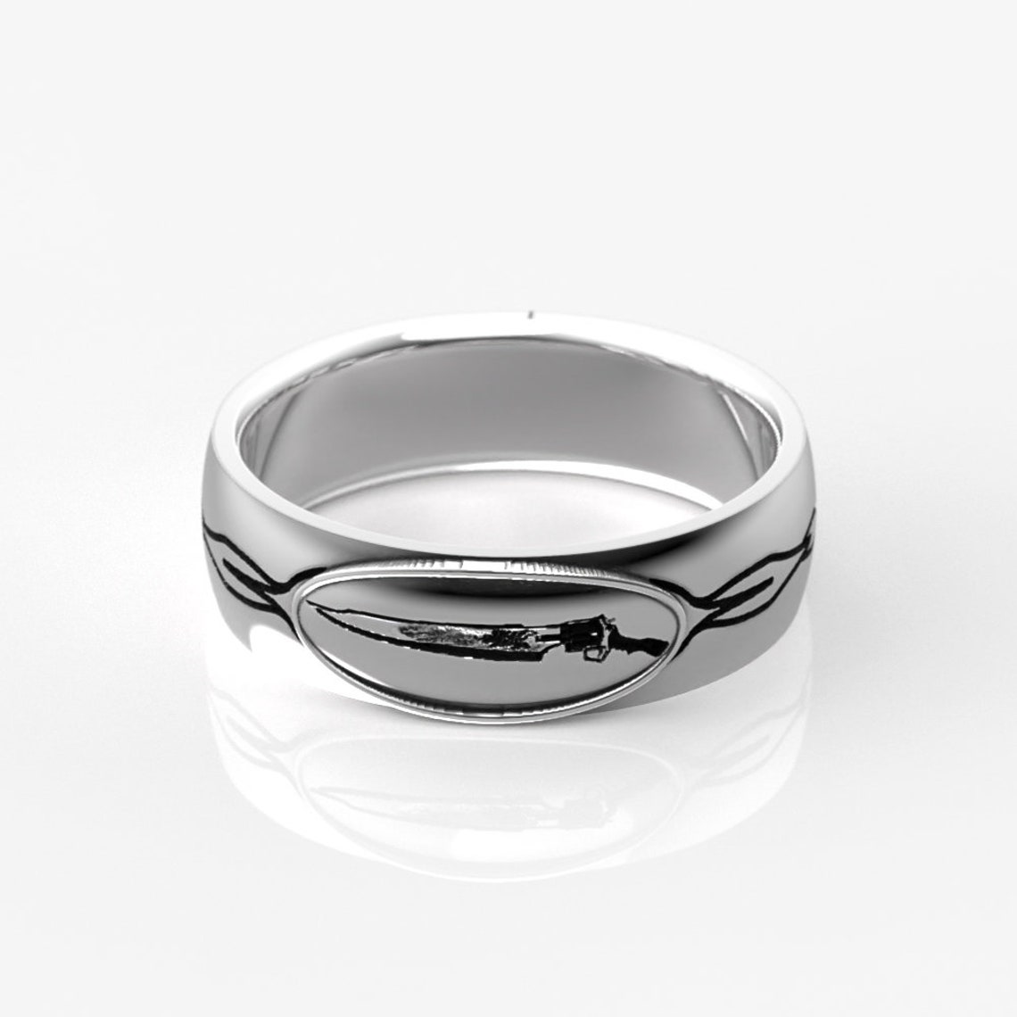 The Revolver Gunblade Fantasy Ring in Sterling Silver | Etsy