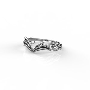 Elven Fantasy Crown Ring - Twisting Elvish Braided Wedding Band ...