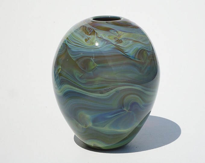 Calcedonio Glass Vase free Shipping - Etsy