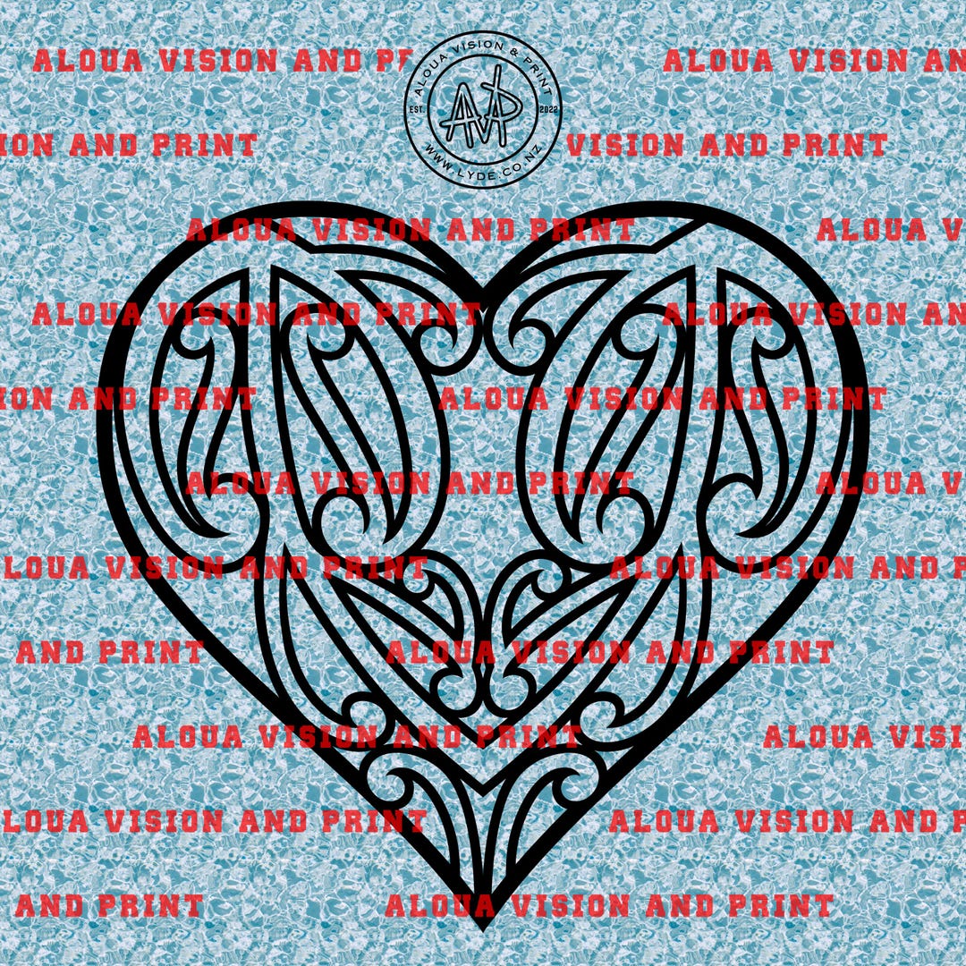 Maori Design - Heart Design, Manawa Design - Etsy
