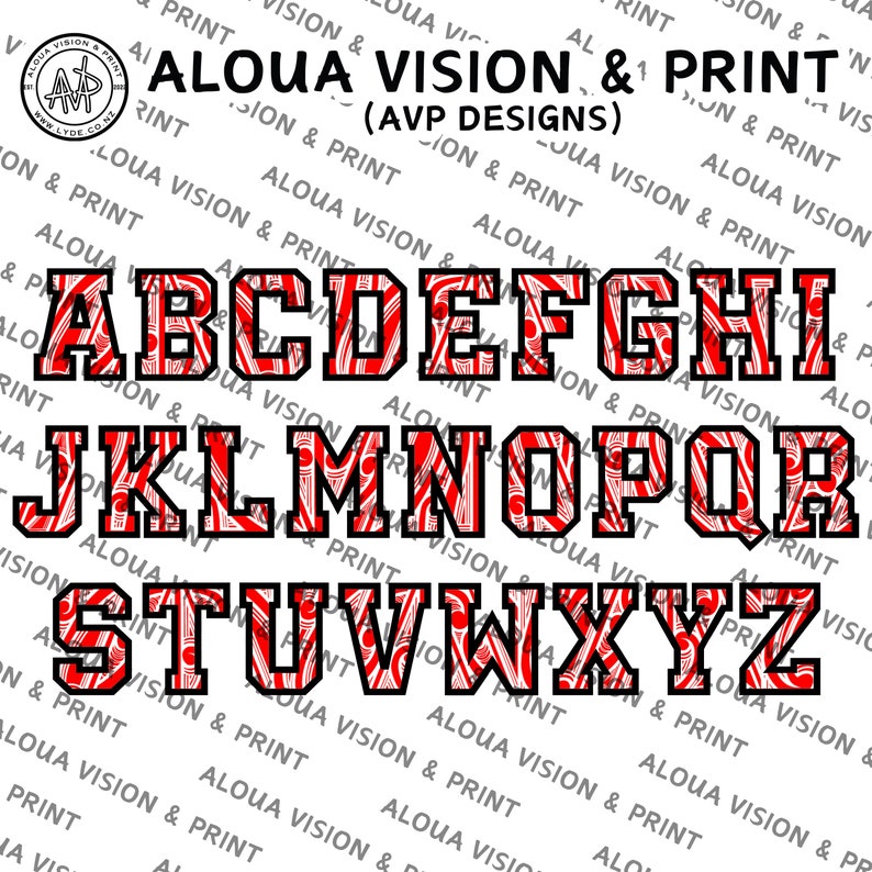 Alphabet Lettering Maori (red) Design PNG - Etsy Australia