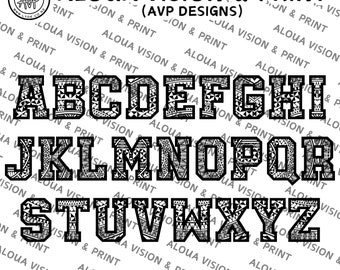Polynesian Samoan Alphabet A-Z 26 Letters Digital Download Tribal Tatau ...