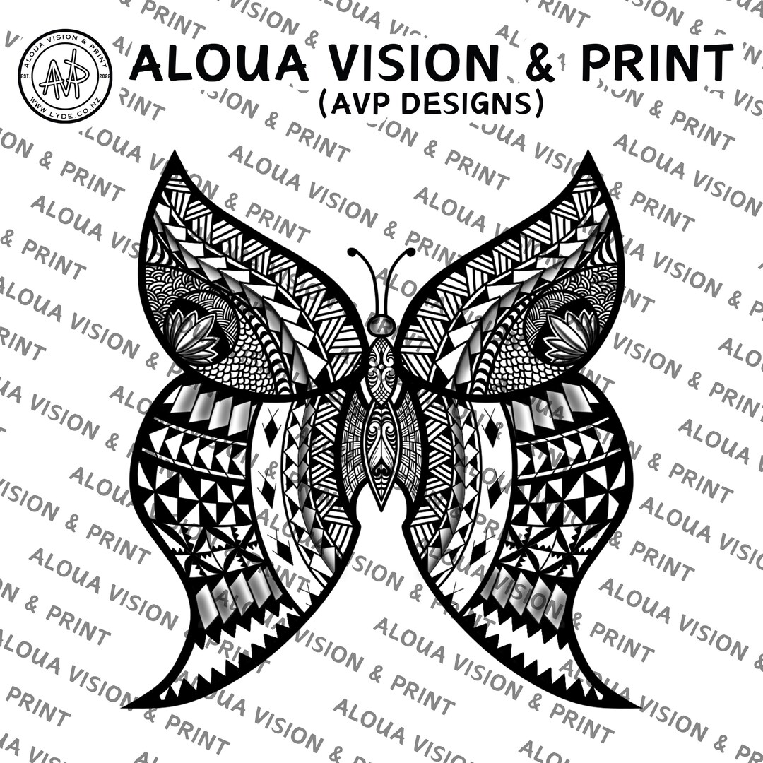 Butterfly Polynesian Design PNG - Etsy
