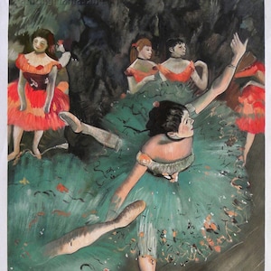 星 - エドガー・ドガ手描き油絵複製、コーヒールームの壁アート 星 - エドガー・ドガ手描き油絵複製、コーヒールームの壁アート