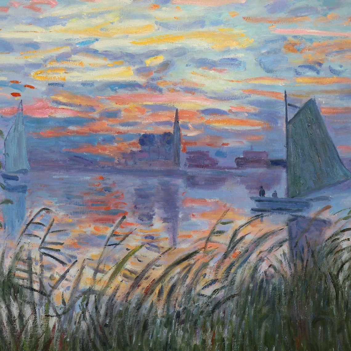 Marine View With a Sunset Claude Monet Hand-painted Oil - Etsy