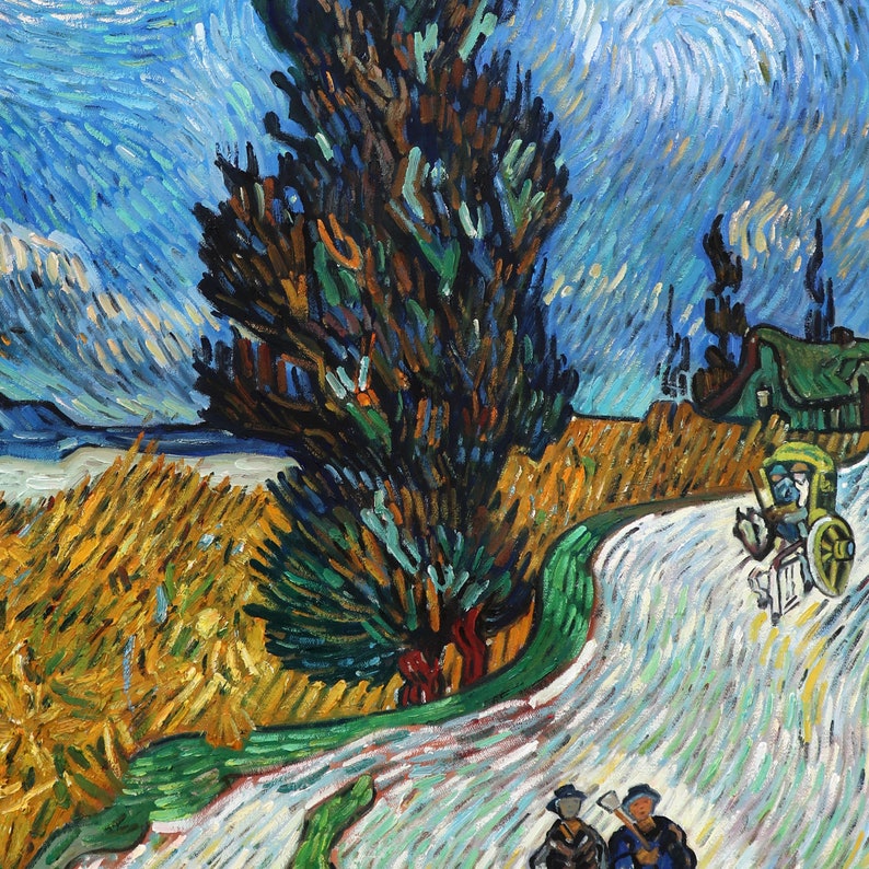 Cypress Against a Starry Sky Vincent Van Gogh Oil Painting - Etsy