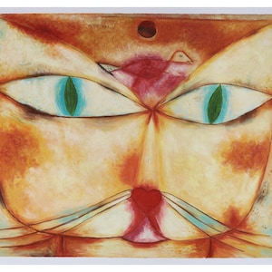 Cat and Bird - Paul Klee Hand-painted Oil Painting Reproduction,lovely ...