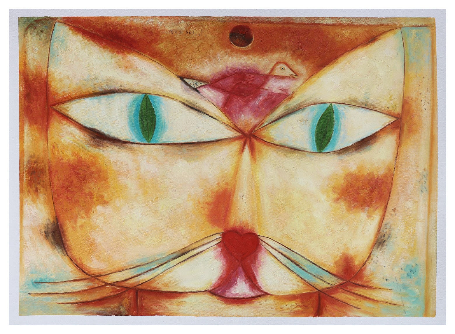 Cat and Bird Paul Klee hand-painted oil painting | Etsy