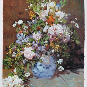 Spring Bouquet - Pierre-auguste Renoir Hand-painted Oil Painting ...