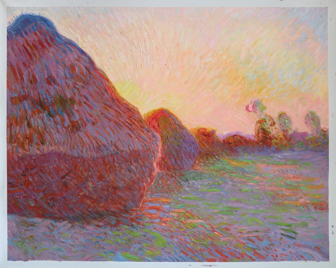 Haystacks - Claude Monet Hand-painted Oil Painting Reproduction ...