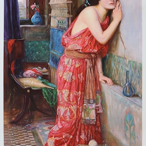 Thisbe (the Listener) - John William Waterhouse Hand-painted Oil ...