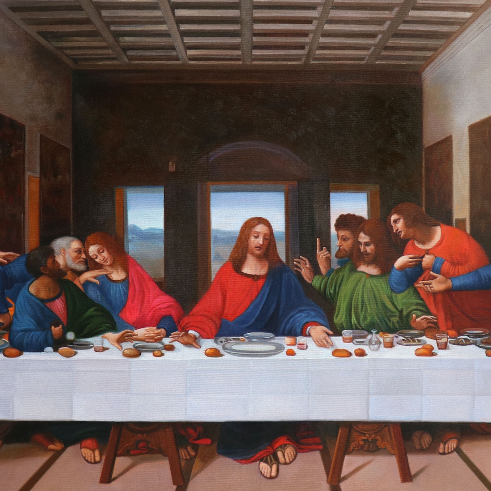 The Last Supper - Leonardo Da Vinci Hand-painted Oil Painting ...