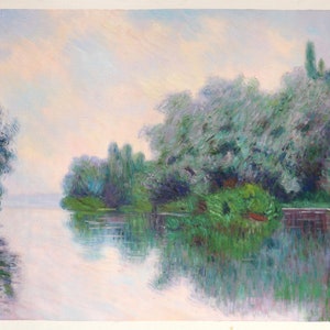 The Seine Near Giverny - Claude Monet Hand-painted Oil Painting, Nature ...