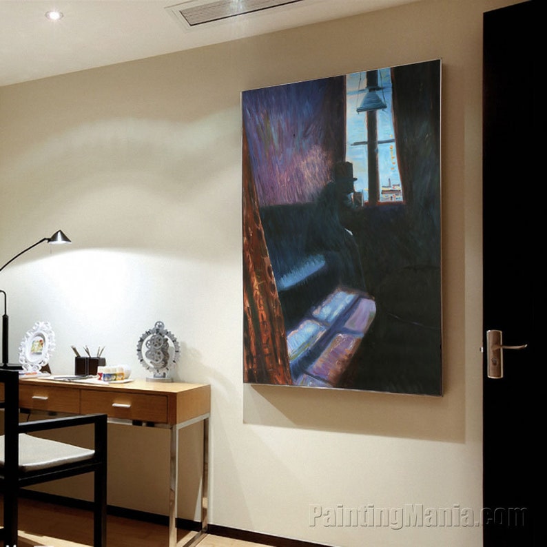 Night in Saint Cloud Edvard Munch Hand-painted Oil Painting - Etsy