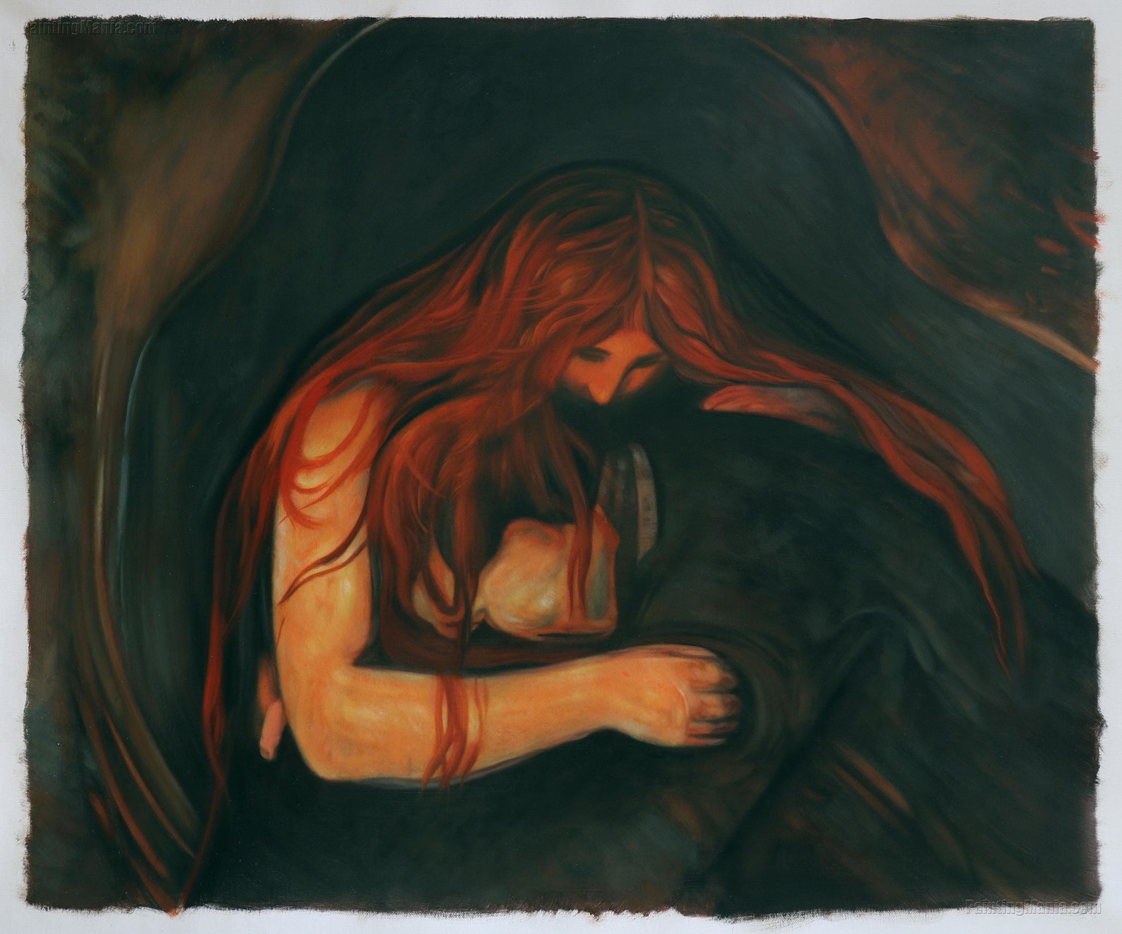 Vampire 1894 Edvard Munch Hand-painted Oil Painting - Etsy