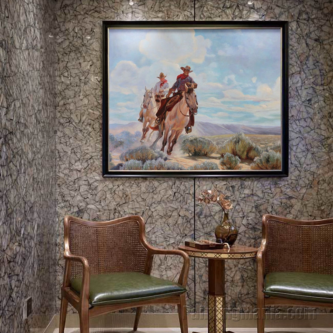 Riding the Range - William Herbert Dunton Hand-painted Oil Painting ...