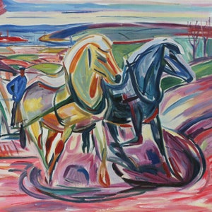 Spring Plowing - Edvard Munch Hand-painted Oil Painting Reproduction ...