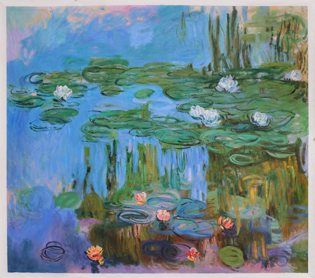 Water Lilies 1914-5 - Claude Monet Hand-painted Oil Painting ...