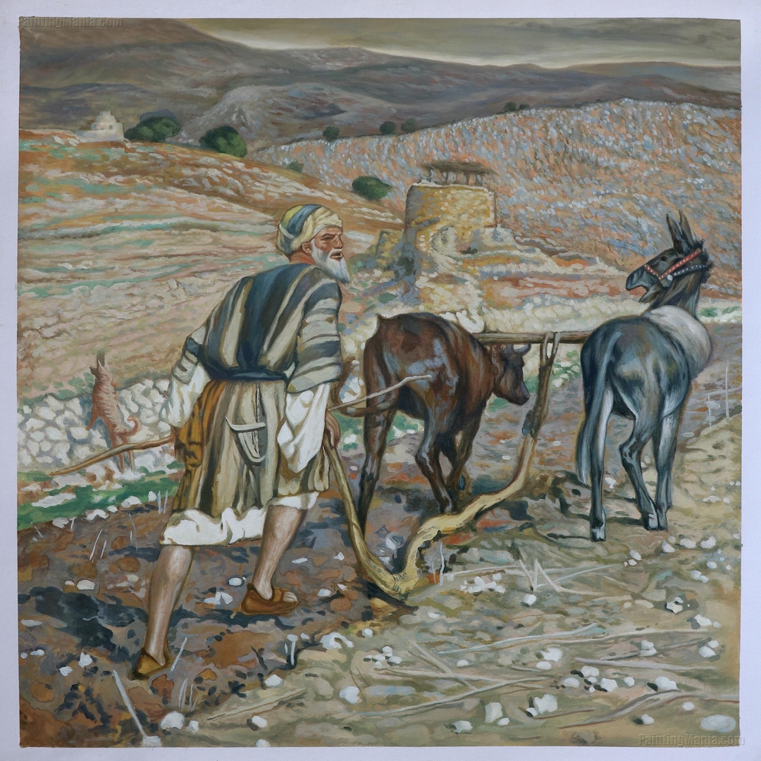 The Man at the Plough - James Tissot Hand-painted Oil Painting, the ...