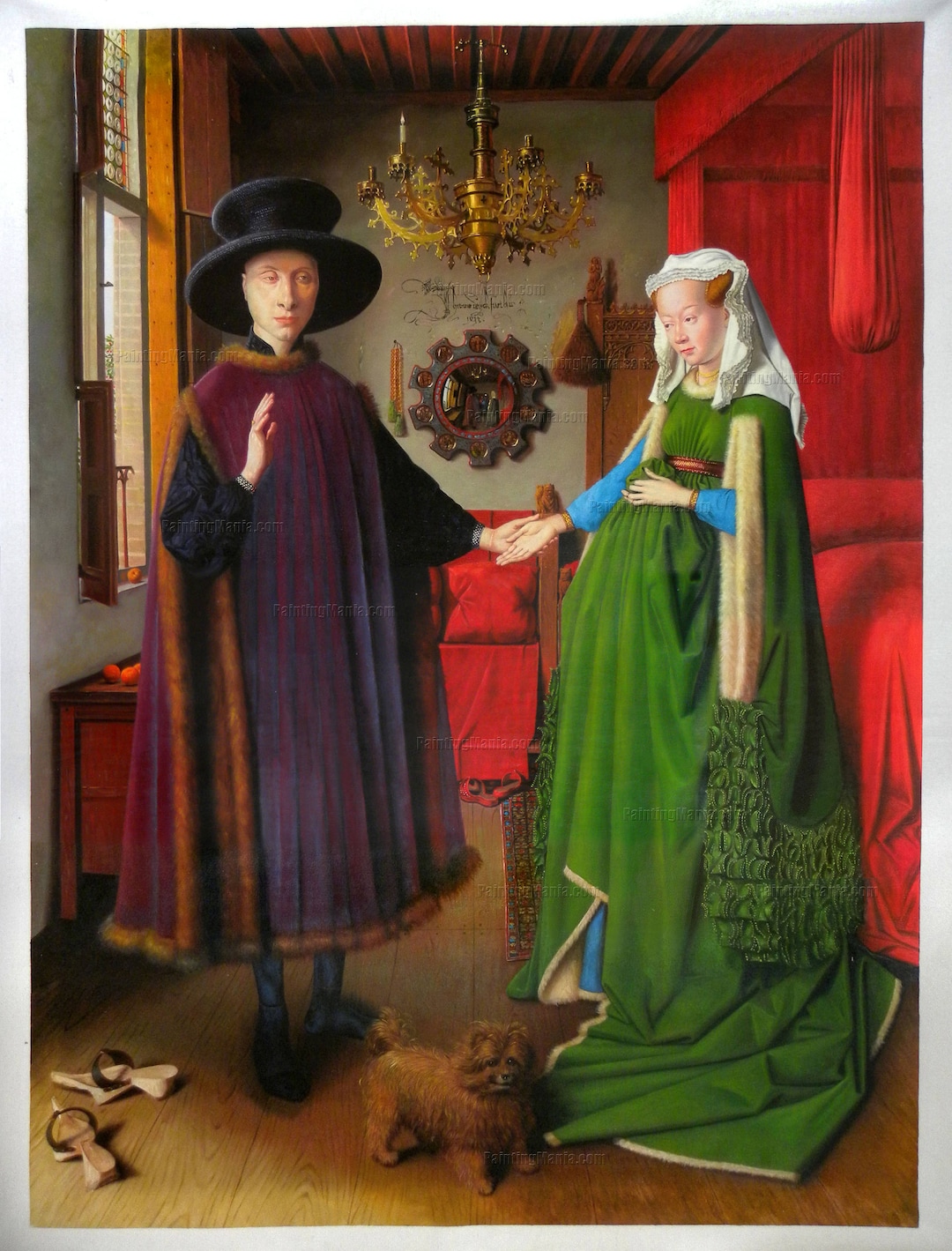 The Arnolfini Portrait Jan Van Eyck Hand-painted Oil - Etsy