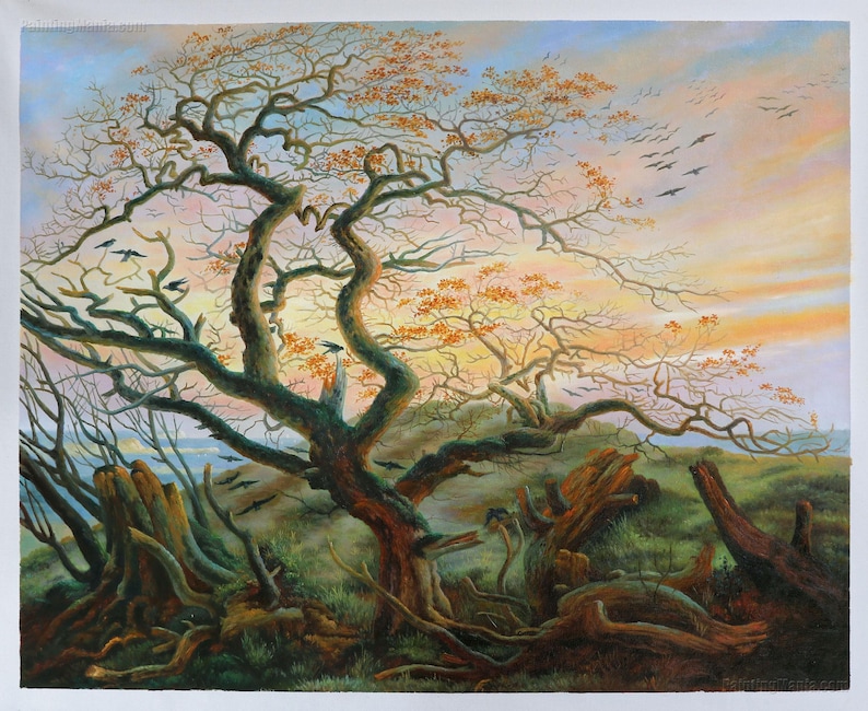 Tree of Crows Caspar David Friedrich Hand-painted Oil | Etsy
