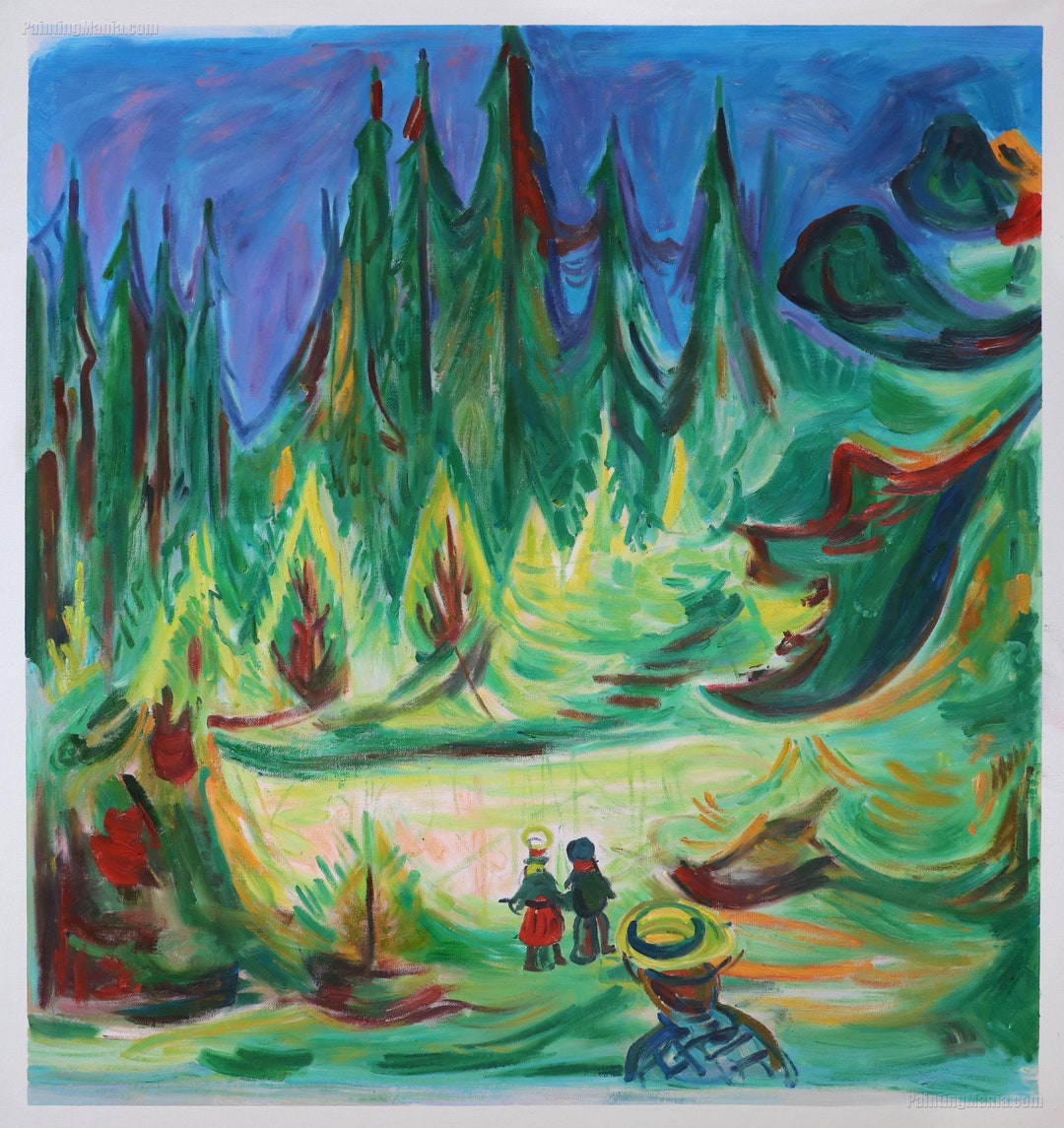 The Fairytale Forest - Edvard Munch Hand-painted Oil Painting Replica ...
