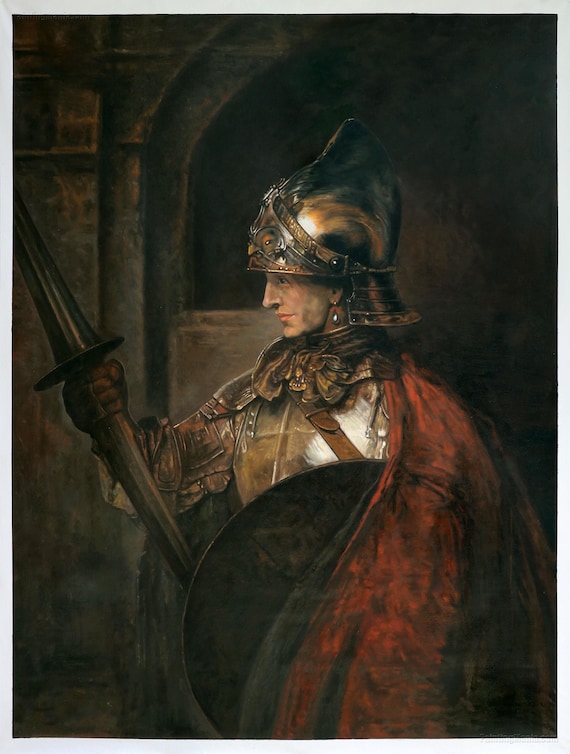 A Man in Armour alexander the Great Rembrandt Hand-painted - Etsy