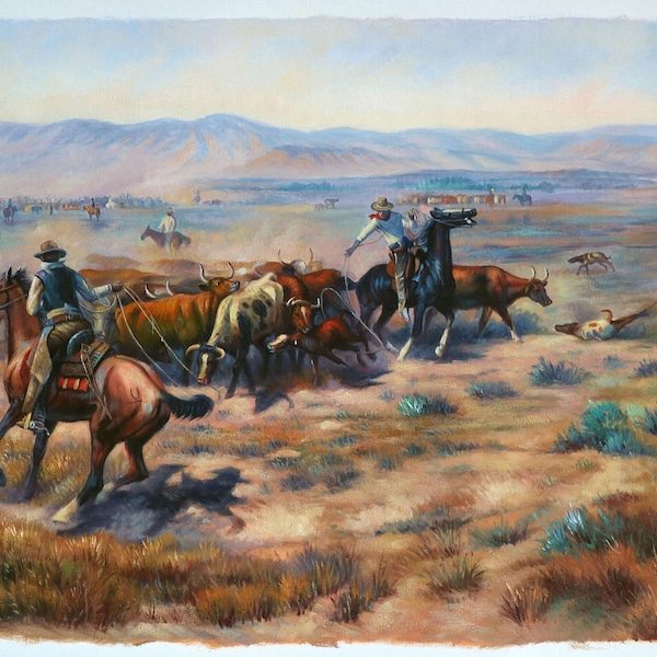 Western Oil Landscape - Etsy