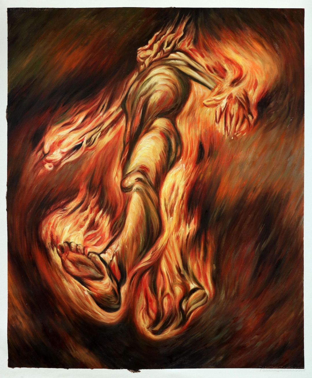 Man of Fire (el Fuego) - José Clemente Orozco Hand-painted Oil Painting ...