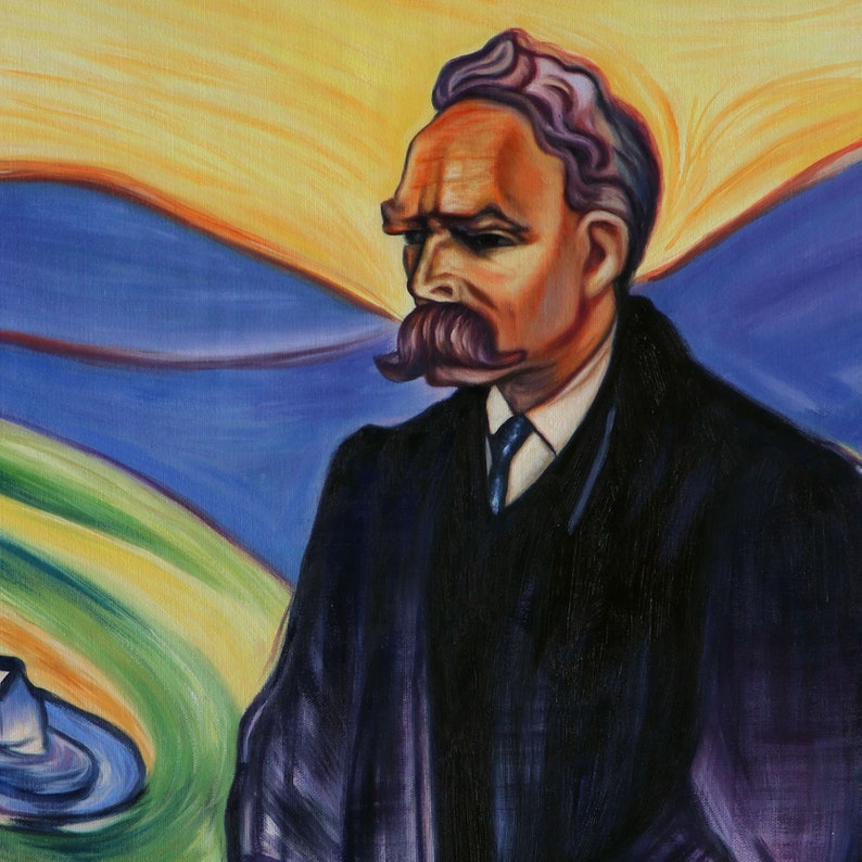 Friedrich Nietzsche Edvard Munch dipinto a mano riproduzione - Etsy Italia