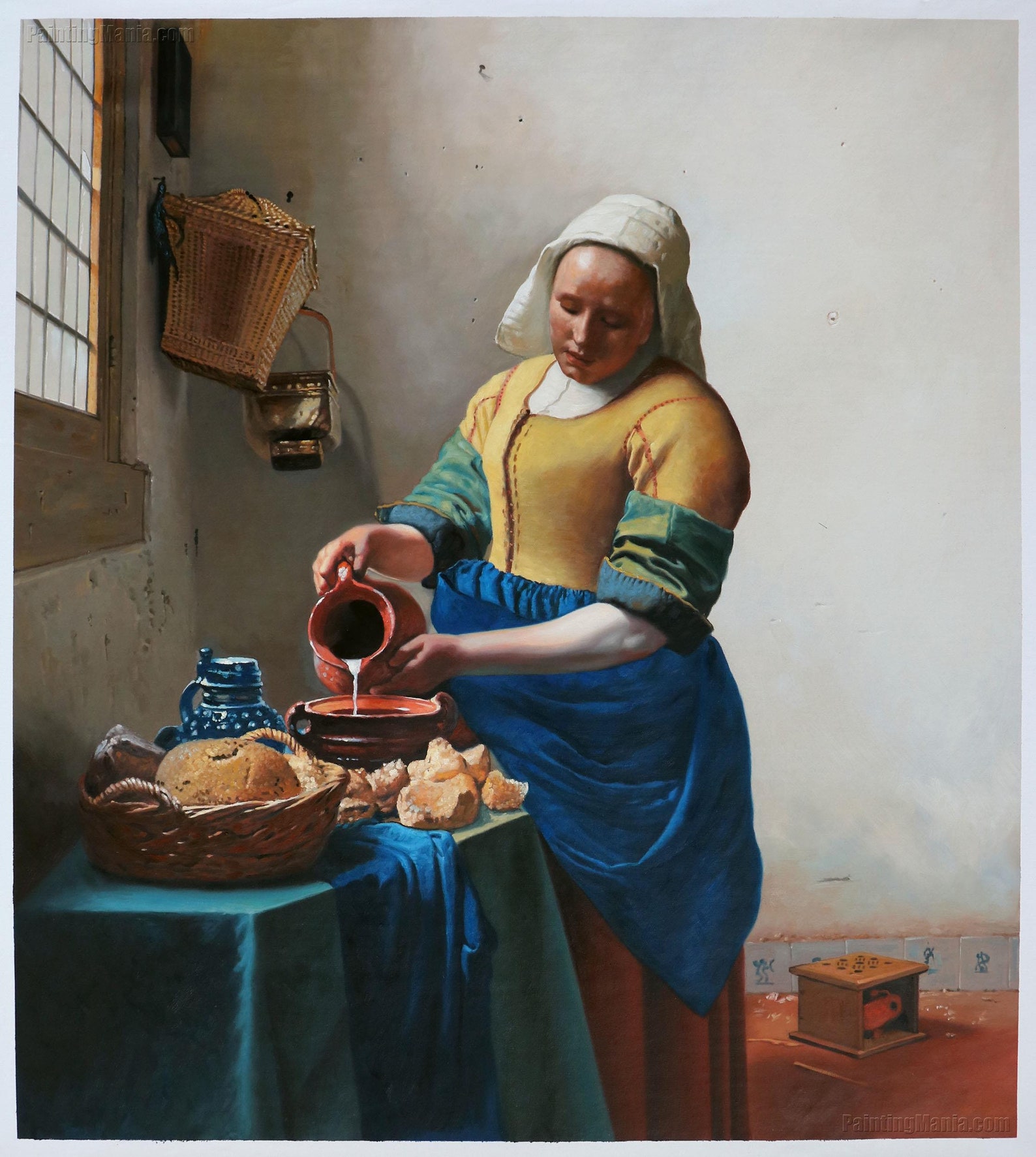 The Milkmaid Johannes Vermeer Hand-painted Oil Painting - Etsy Canada