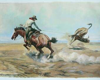 Steer Oil Painting - Etsy